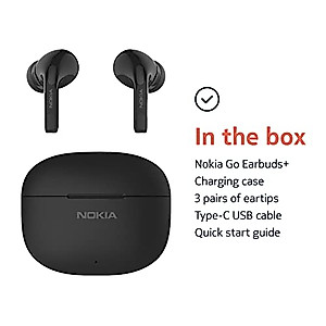 Nokia Clarity Earbuds Pro Wireless Active Noise Canceling Earbuds - Bluetooth 5.2, Dual Mics, Ambient Mode, Low Latency, LED Call Indicator Light, IPX4, Up 35 Hours of ANC Playback with Charging Case