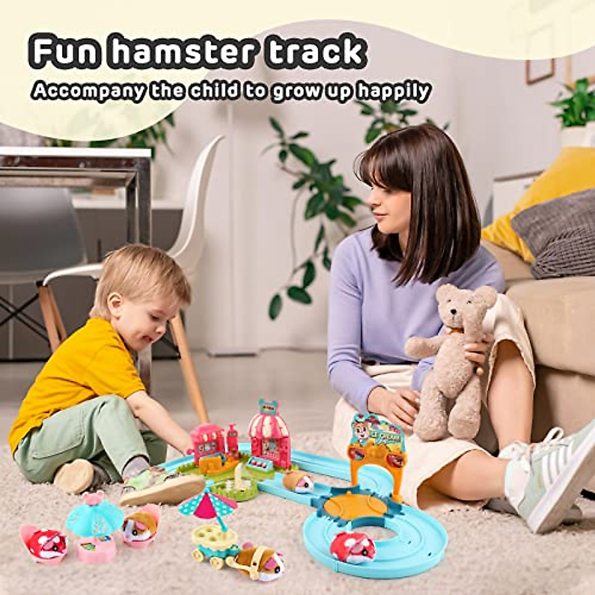 XQW Hamster Track Toys for Kids,Pets Set Toy Suitable for Ages 3, 4, 5,6,7, Kids Toy Great Gift Toddlers, Toy for Boys and Girls.(Rat Set)