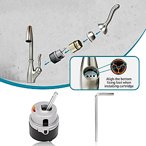 RP50587 Cartridge Valve for Delta DTS Faucet Cartridge Repair Kit, Kitchen Lavatory Shower Faucet Valve Assy, Works with DIAMOND Seal Technology Models Featuring Motion Cartridge with Allen Wrench