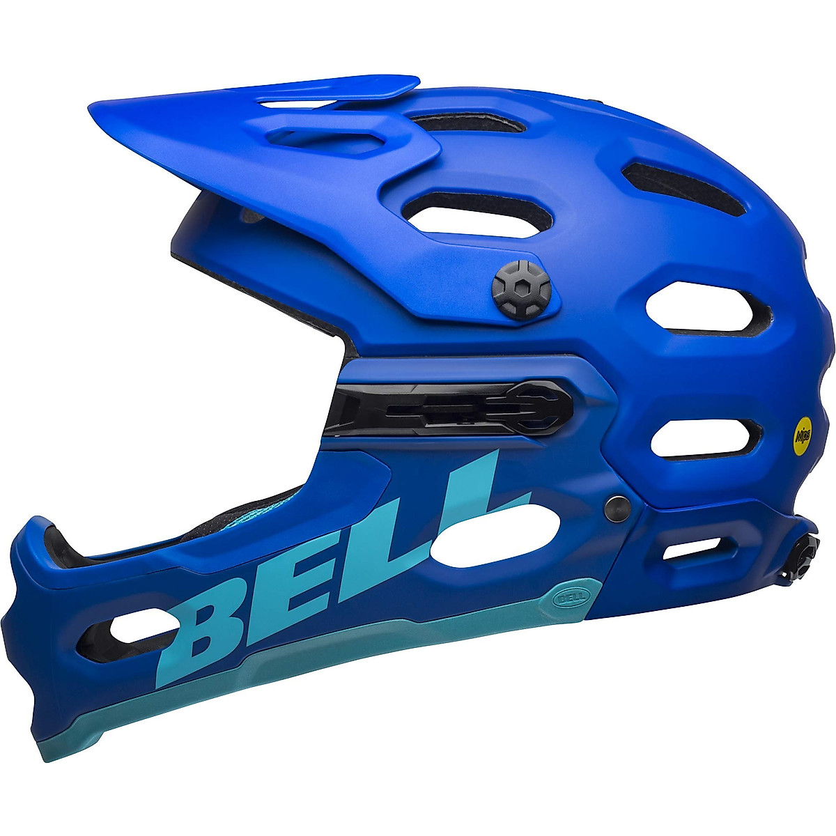 Bell Super 3R MIPS Adult Mountain Bike Helmet - Matte Blue/Bright Blue (2022), Large (58-62 cm)