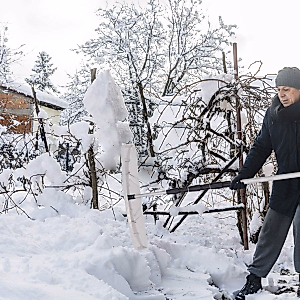Hysache Snow Roof Rake, 21ft Aluminum Roof Rakes for Snow Removal with Twist-N-Lock Telescoping Design, 6" x 25" Blade, Snow Removal Tool, Extendable Snow Rake for Snow/Wet Leaf/Dribs, Rooftop