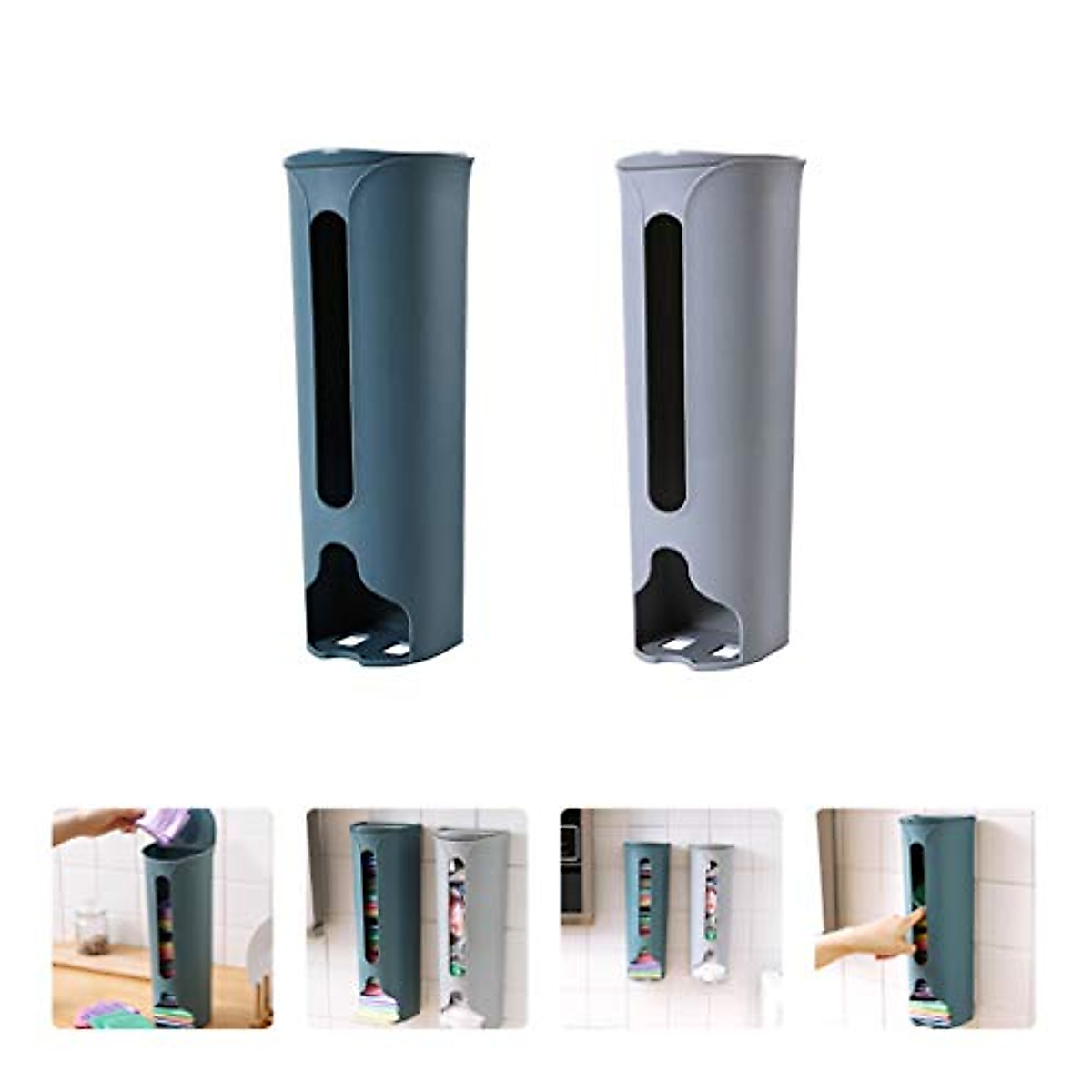 Hemoton 2Pcs Grocery Bags Storage Holders Wall Grocery Bags Dispenser Plastic Bags Holder Organizers Wall Bag Saver Containers for Kitchen Shopping Bags Storage