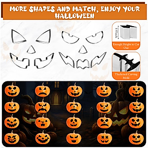 Roberly 45PCS Halloween Pumpkin Carving Kit, 22 Pcs New Pumpkin Carving Cutter 20 LED Candles 3 Carving Tools, Safe Easy DIY and Durable Stainless Pumpkin Carving Tools