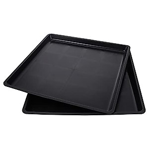 Crate Pans Pet Training Trays 2Pcs Pet Proof Plastic Pan, Pet Cage Accessories Replacement Trays for Cat Cages Easy- to- Clean Plastic Trays for Cat Cages- Black Replacement Pan Pet Pet Tray