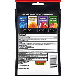 HALLS Relief Max Strength Frozen Cherry Cough Drops, 20 Drops