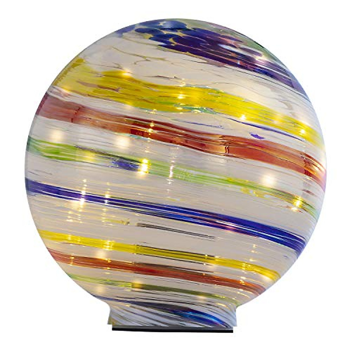 Alpine Corporation HGY310A-TM Gazing Globe with LED Lights, 10 Inch Tall, Multi-Color