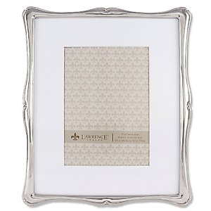 Lawrence Frames 710280 5 by 7-Inch Silver Metal Romance Picture Frame, Matted, 8x10