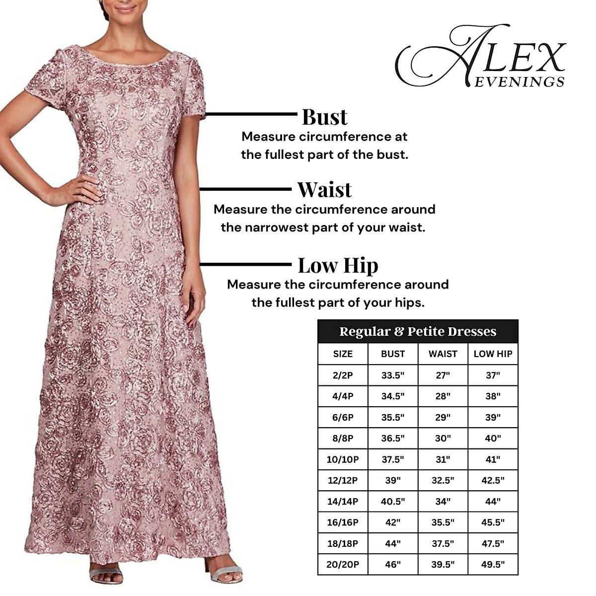Alex Evenings Women's Tea Length Embroidered Bodice Mother of The Bride Gown, Wedding Guest Dress (Petite and Regular Sizes), Navy, 10
