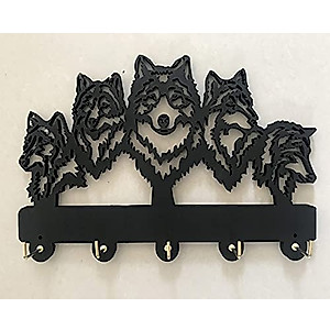 Wildlife Wolf Decorative Wall Hanger Wolf Family Clothes Wall Hooks Coat Rack Keys Holder Organizer Hook