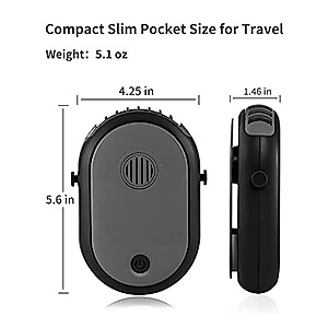 Portable Hanging Neck Fan Rechargeable Necklace Fan with Adjustable Lanyard 3 Speed Wearable Mini USB Personal Fan for Eyelash Women Kids Girls Men Outdoor Travel Camping Park (black)