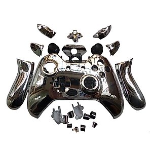 OSTENT Full Controller Shell Case Housing for Microsoft Xbox One Wireless Controller - Color Silver