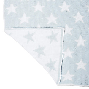 Tadpoles Ultra Soft Reversible Chenille Baby Blanket - Stars Blue | 30" x 40" | Made of 100% Microfiber Polyester | Soft, Gentle & Hypoallergenic | Ideal as a Swaddle, Receiving Blanket & More