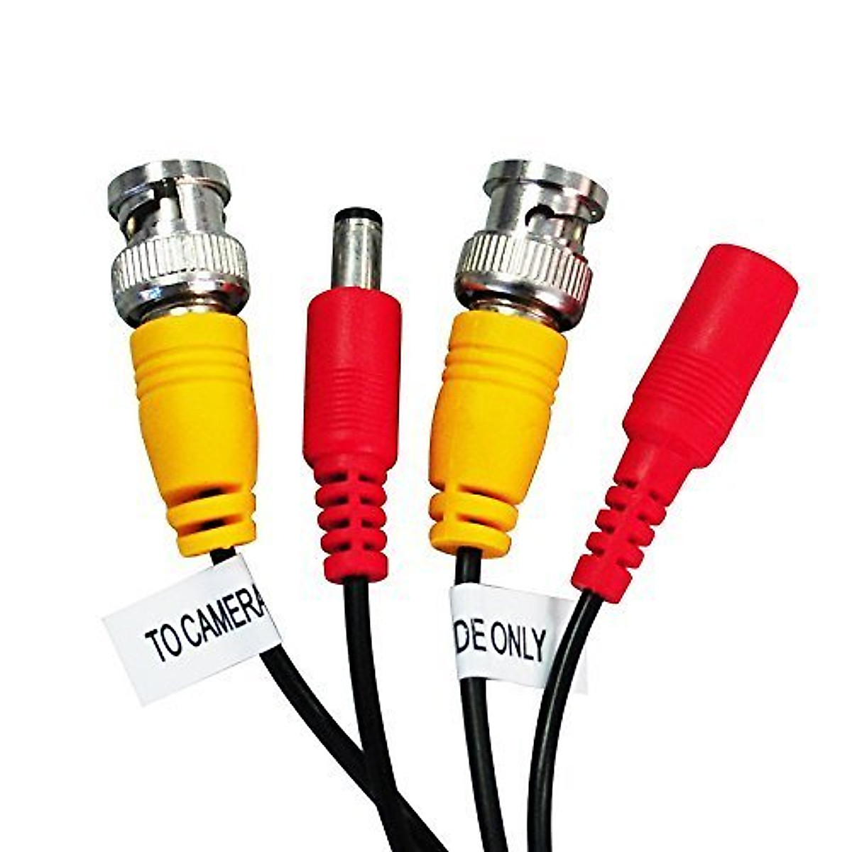 EWETON 4 Pack 60 Feet BNC Video Power Cable Security Camera Wire Cord Extension Cable with 8pcs BNC to RCA Connectors for CCTV DVR Surveillance System