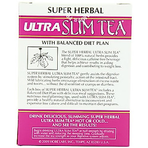 Ultra Slim Tea, Super Herbal, Tea Bags, 24 Count Box