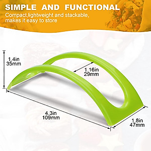 PAGOW 21pcs Taco Holder Stands, Hard Plastic Taco Shell Rack, Non Toxic BPA Free Taco Stand for Tortillas Burritos ( 3 Color: Red, Yellow, Green )