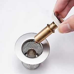 Pop Up Sink Drain Strainer, Anti Clogging Bathtub Drain Stopper, Drain Plug Stopper, Sink Drain Stopper, Washbasin Bathtub Drain for Lavatory, Anti Clogging Bathroom Hair Catcher for Shower Drain