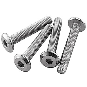 M6 x 45mm Socket Head Cap Screws Bolts Barrel Nuts Kit, 304 Stianless Steel 18-8, Binding Screws Posts for Baby Beds Furnitures Leather Belt Screws, 10 Pairs