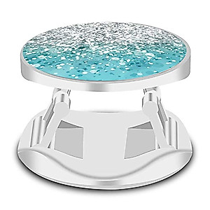 Multi-Function Mounts and Stands for Smartphones, Expanding Stand Grip Mount Socket, iPhone and Tablets (Blue Glitter)