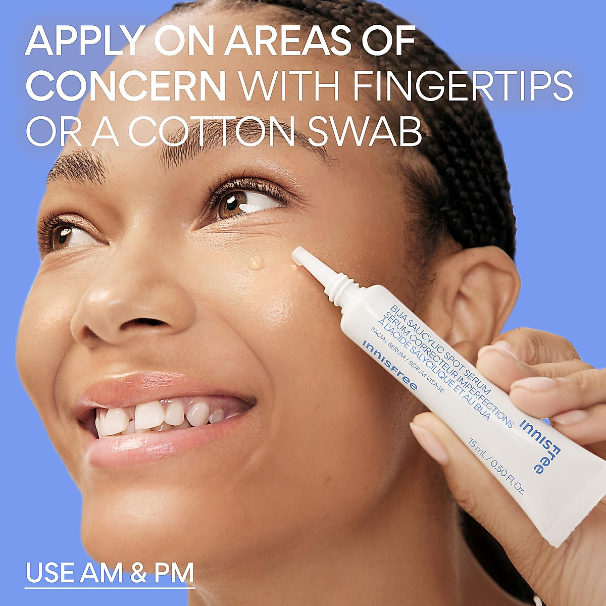 innisfree Bija Salicylic Spot Serum with Salicylic Acid and Castor Seed Oil, Korean Skincare Spot Serum for Smooth Skin (Packaging May Vary)