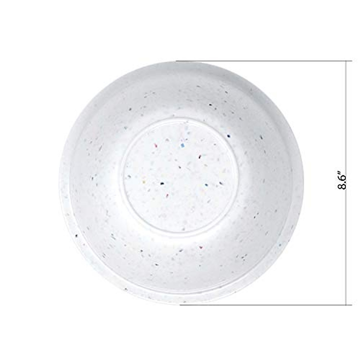 Zak Designs Confetti Mixing Bowl Set, Nesting Bowls for Space Saving Storage, Made with Durable Eco-Friendly Melamine, Great for Prepping and Serving Food (Mint & White, 4pcs, BPA-Free)