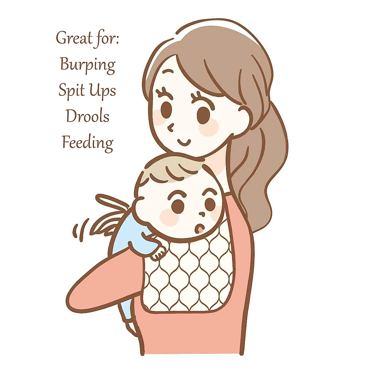 American Baby Company 2 Pack Waterproof Quilted Lap and Burp Pad Cover made with Organic Cotton Top Layer, 21" x 14"