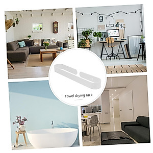 KITANDOVE Hand Towel Racks for Bathroom Towel Rack for Kitchen Towel Holder Wall-Mounted Storage Rack Paper Hanging Shelf Towel Rod Paper Towel Organizer Dispenser Space Aluminum White