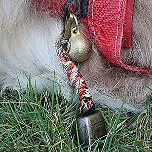 FURSDOLY Pet Dog Collar Bells Bear bells Hiking Bells Pet Bells for Dog Bells for dog Collars Hand-maded Unique Loud Bells (Pattern-1)
