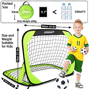 BAYINBULAK Pop Up Soccer Goal Portable Soccer Net for Backyard Training, 1 Pack