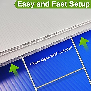 Gtongoko 25 Pack H Frame Yard Sign Stakes Metal, 16.5" x 7" Heavy Duty 9 Gauge Yard Sign Stands for Advertising Board, Sign Holder Custom Garage Sale Sign