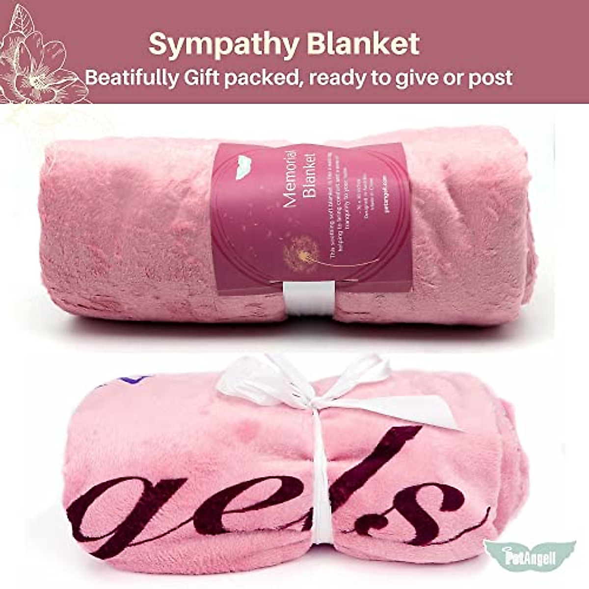 Sympathy Blanket, Soft Memorial Blankets and Throws - Bereavement Blanket Remembrance Gift for Loss of Mother - Memorial Blanket for Loss of Loved One or Bereavement Gift Ideas - Dog Memory Blanket