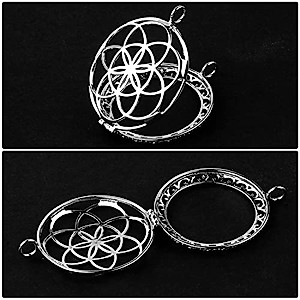 VIIVY VIYIV Protective Case for AirTag Key Wallet Finder for Women Girls, Hollow Out Metal Jewelry Keychain Cover Compatible with Air Tag Tracker Holder - Silver