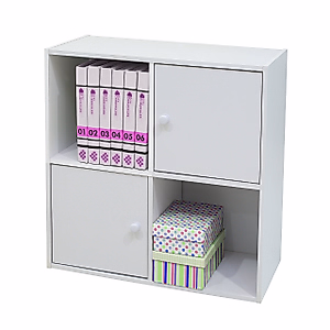 Kings Brand Furniture Charles Bookcase, White