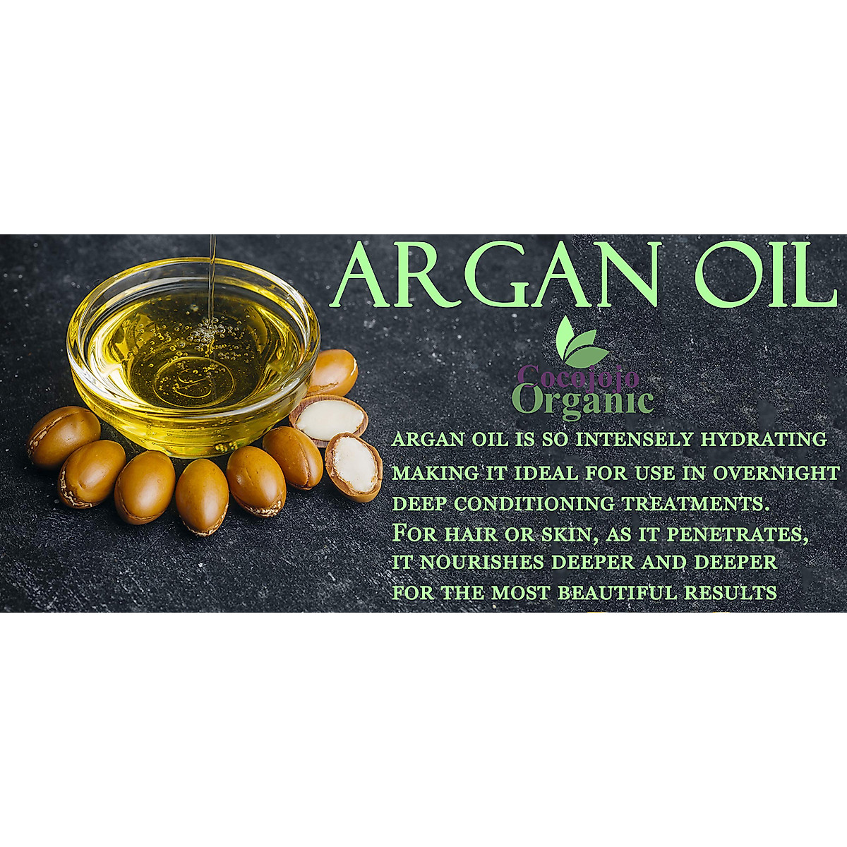 cocojojo Argan Oil - Cold Pressed 8 oz 100% Pure Natural Extra Virgin Unrefined Grade-a Argan Moroccan Marrakesh Oil Moisturizer Hair Face Lips Body Scalp Skin