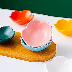 Seasoning dish Ceramic Sauce Bowl Mini Kitchen Utensils Dip Bowl Trinket Seasoning Plate For Ice Cream Fruit Sala Kitchen Tableware Tapas Trays (Color : B) (G)