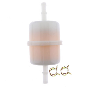 DVPARTS 4X 1/4" ID Fuel Filter 15 Micron 24 050 13-S 2405013-S 24-050-13-S 24-050-05-S for Kohler CH20S - CH25S, CH670S CH730S - CH750S LH640S LH685S LH690S LH750S LH755S, SV720S to SV740S