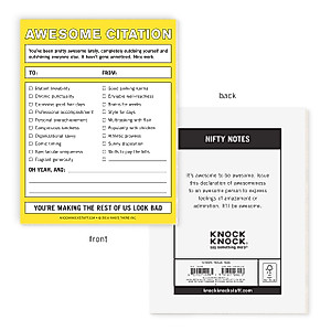 Knock Knock Awesome Citation Nifty Note Pad 4 x 5.25-inches