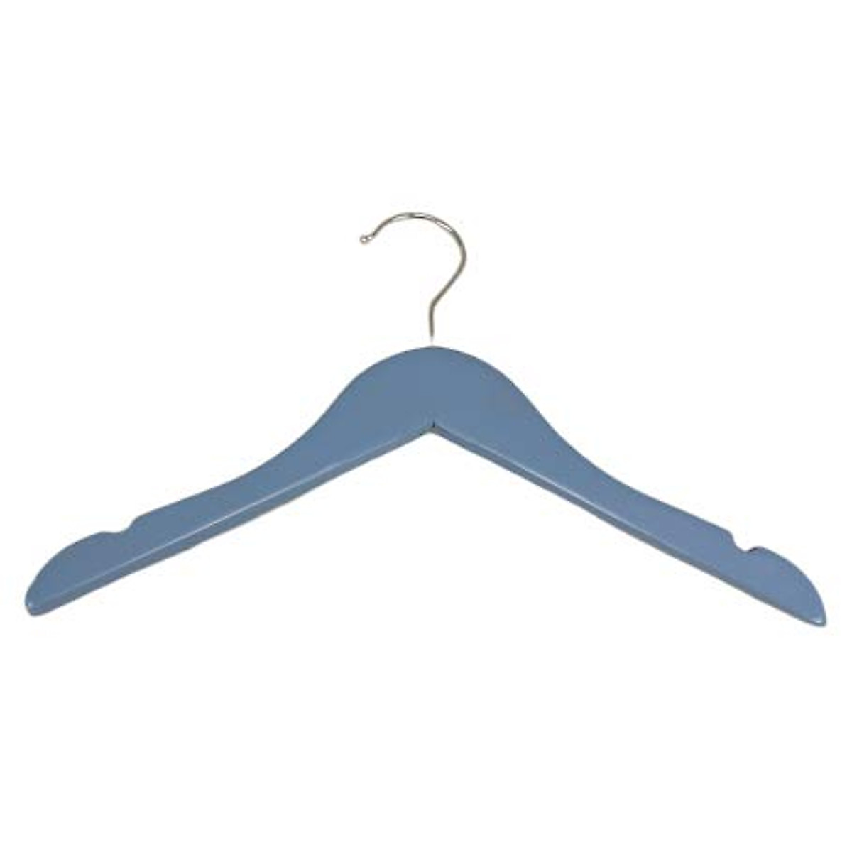 Pillowtex Children's Wood Top Clothes Hangers - Set of 20 Blue Hangers