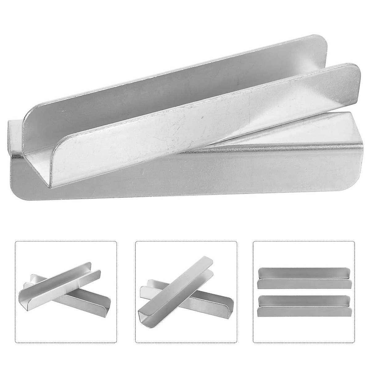 LALAFINA Fence Reinforcement Grooves 2PCS U Shaped Pet Gates Groove Steel Gate Door Reinforcement Tools Reinforcement Groove Fittings