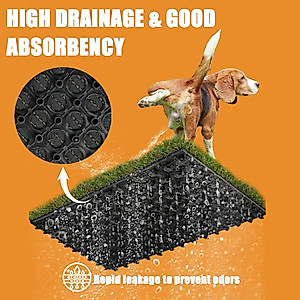 Qingbei Rina Artificial Grass Turf Tiles Interlocking for Dogs Potty,(12"x12"-9 Pack) Outdoor Fake Grass Mat Squares for Balcony,Self-draining Flooring