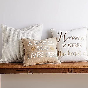 Levtex Home - Angelica - Decorative Pillow (18X18in.) - Heart Home - Brown, Gold and Cream