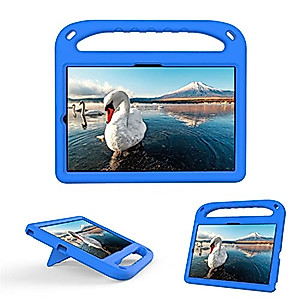JGY Compatible with Samsung Tab A8 10.5 X200 Kids Case with Handle Stand A8 10.5 X200 Case Kids Proof Light EVA Rugged Shockproof Full Cover for Boy Girl Baby (Blue)