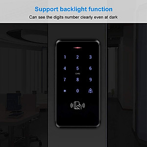 LEXI 3000 Users Complete Set Waterproof Touch Panel RFID Keypad 125KHz Access Controller with Upgraded Electric Magnetic Lock and Power Supply, Complete Set for Door Entry Access Control