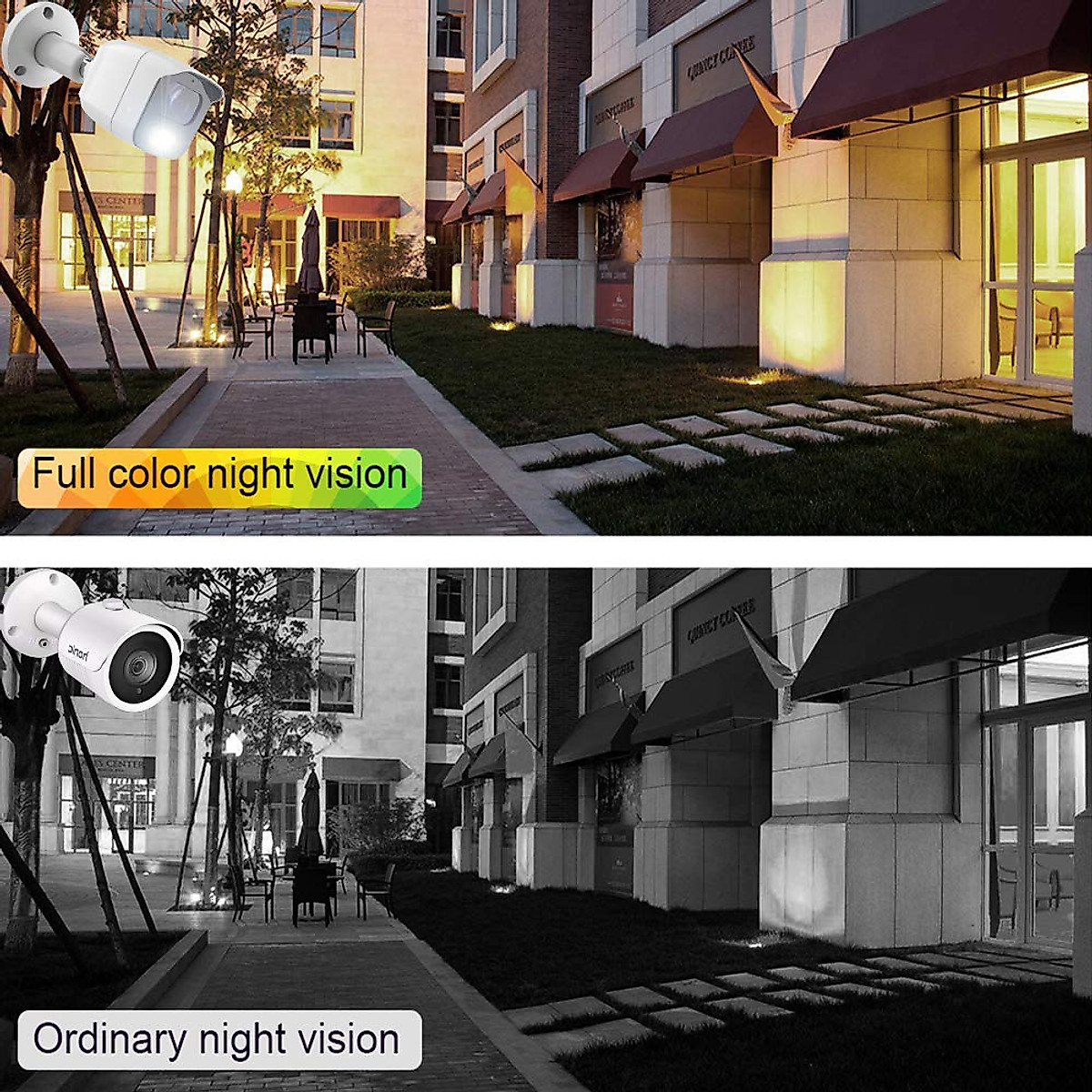 honic 24/7 Full-Color 5MP HD TVI/AHD Wide Angle Analog CCTV Camera, Indoor Outdoor Color Night Vision Waterproof Bullet Security Surveillance Camera