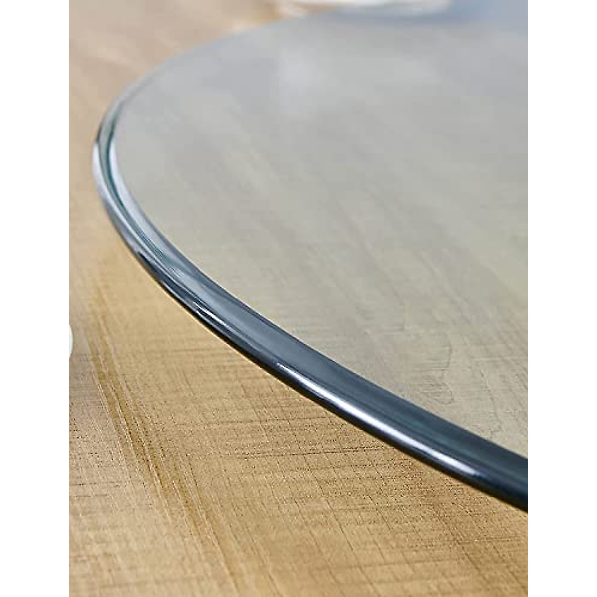 Round glass turntable Lazy Susan Turntable 360° Smooth rotating Tray Turning Table Serving Plate (Color : Transparent, Size : 90cm/35.4in)