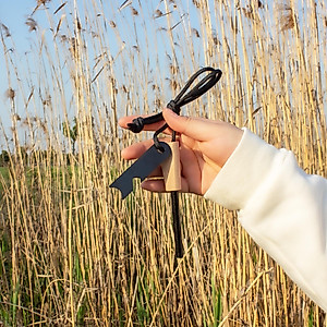 ULTLAT Fire Starter (2 Packs), All-Weather Magnesium Ferro Rod for Camping and Hiking, Emergency Survival Kits with Waxed Fire Tinder Paracord (28inch)&Beech Handle&&6-in-1 Multi-Tool