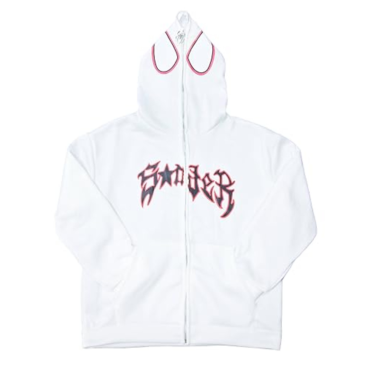 zkqeuak Zip Up Hoodie Sweatshirts Pullover Trendy Sweater Long Sleeve Streetwear Women Men Hooded Sweatshirt Funny Clothes Medium White