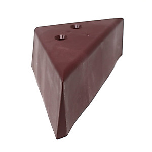 JSP Manufacturing 3" Triangle Plastic Furniture Brown Corner Legs - Sofa Couch Chair Ottoman (4 Legs)