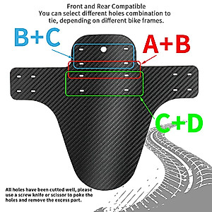 Dogagroom Mountian Bike Fender 2 Pcs, Front and Rear Bicycle Fender, Mountain Bike Mudguards Set, MTB Mud Guard, Folding Bicycle Mud Guards, Waterproof Bike Fenders, Fits 650B 20" 27.5" 29" (Black)