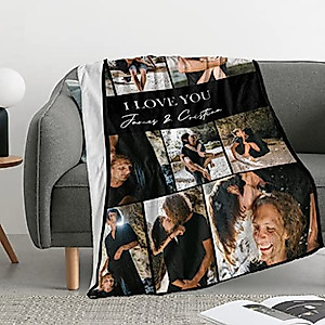 Youltar Boyfriend Gifts Photo Blanket Personalized Christmas Couple Gifts for Him, Unique Birthday Anniversary Wedding Gifts for Boyfriend Girlfriend I Love You Gift Blanket for Couples