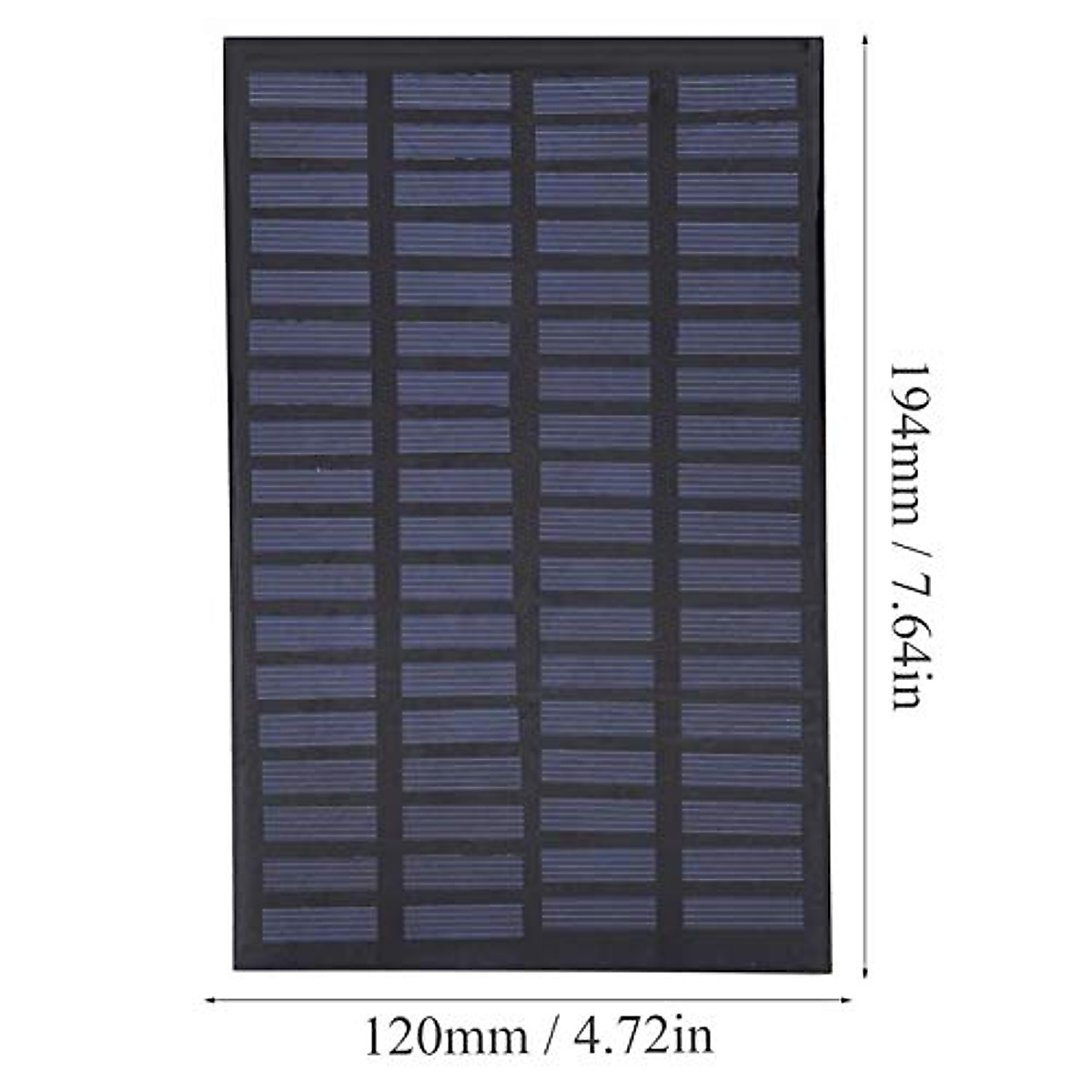 01 Solar Battery Charger, 2.5W 18V Solar Panel Polycrystalline Silicon for Outdoor for DIY Power Charger